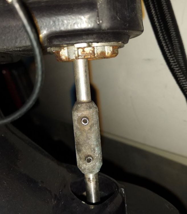 How to remove gear shift linkage pin (tohatsu 30hp) - The Workshop ...
