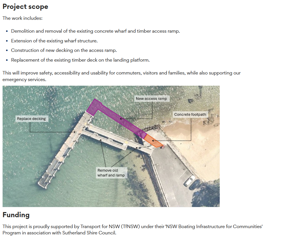 Sutherland Shire boat ramp & wharf upgrades - Saltwater Fishing Chat ...